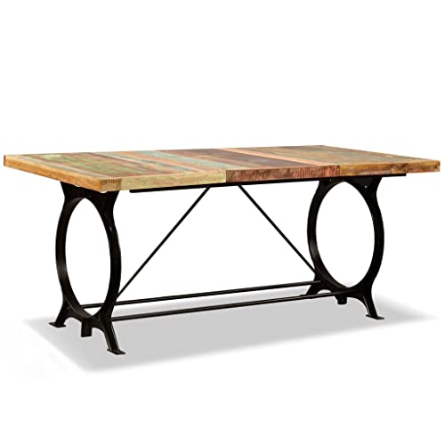 AJSEOYBS Dining Table Mid-Century Vintage Kitchen Table for Person for Dining Room Balcony Cafe Bar,Dining Table Solid Reclaimed Wood 70.9"