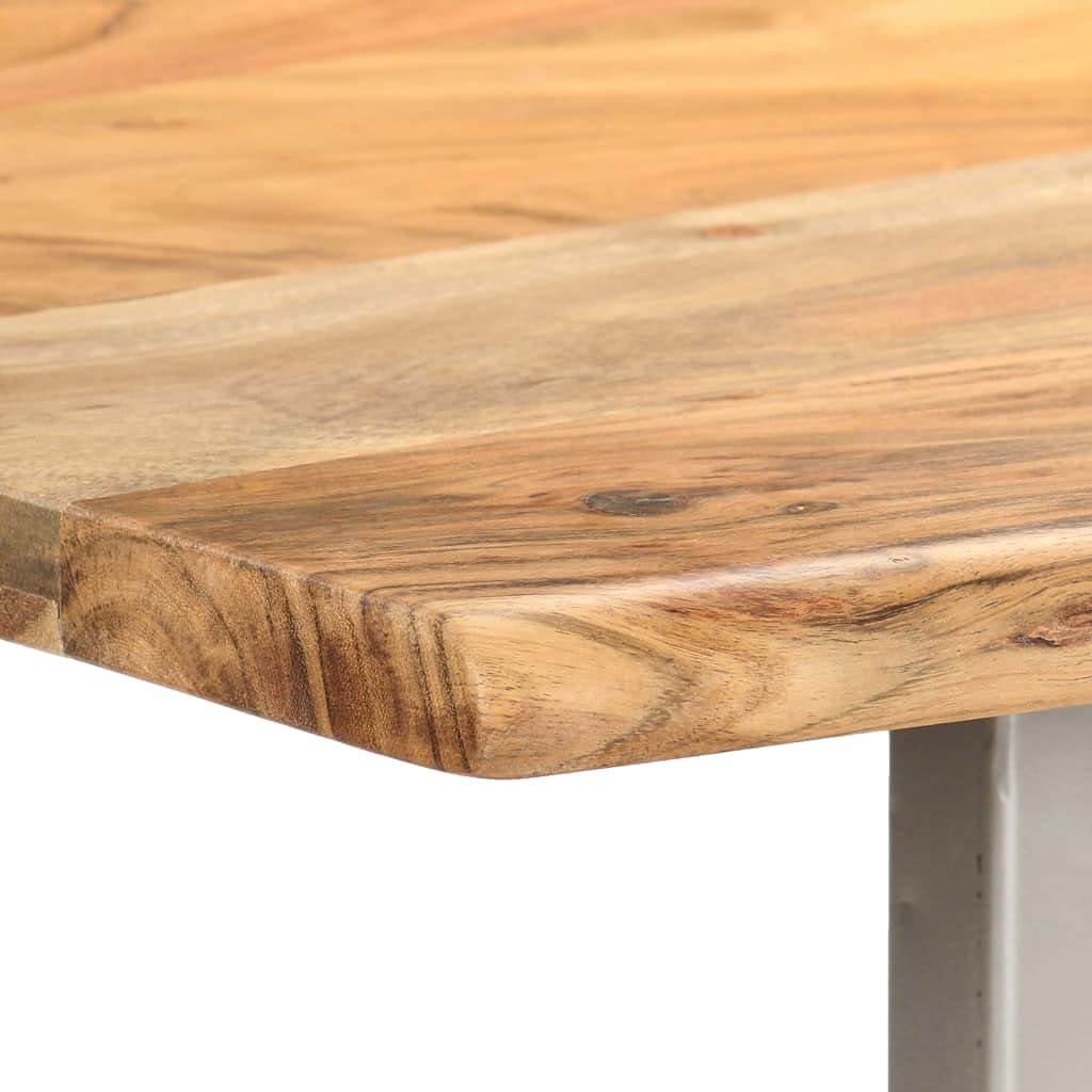 WHOPBXGAD Dining Table,Kitchen Tables, Wooden Dining Tables for Living Room, Dining Room, Bistro Tables,70.9"x35.4"x29.9" Solid Acacia Wood