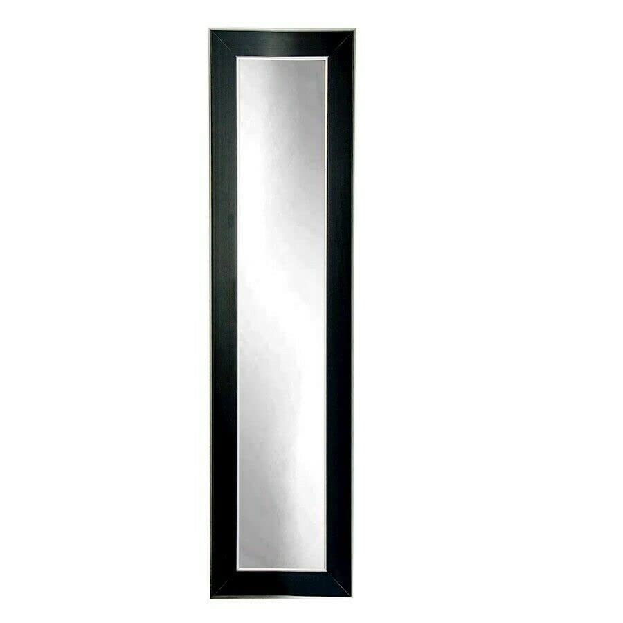 OBIOZZ Bedroom Floor Standing Mirror Silver Accent Black Full Length Mirror, 16" X 71", Perfect for Your Bedroom, Cloakroom, Entry