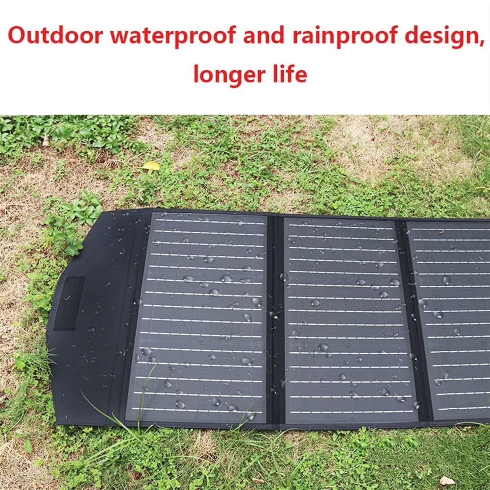 60W Solar Panel, Foldable Solar Panel, High-Efficiency Monocrystalline Silicon, Portable Outdoor Energy Storage Power Station for Battery Charging, Boat, RV, Travel