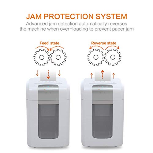 Bonsaii Evershred Pro 6-8 Sheets Super Micro-Cut Paper Shredder, 60 Mins Non-Stop Running, P-5 High Security, Ultra-Quiet Home Office Shredder for Documents/Mails/CDs/Cards, 4.2 Gallons Pullout Bin