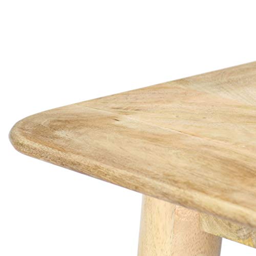 ULUYYUC Dining Table 70.9"x35.4"x29.9" Solid Mango Wood,Multifunctional Party Table Kitchen Tables Living Room Furniture Outdoor Table for Living Room, Kitchen, Backyard, Wedding