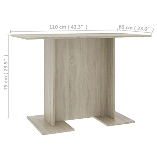 WHOPBXGAD Dining Table,Dining Chairs with Rectangular Base, Wooden bar Table Suitable for Living Room, Dining Room, Bistro Table,Sonoma Oak 43.3"x23.6"x29.5" Engineered Wood