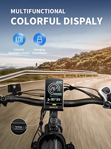 MULTIJOY Electric Bike for Adults,Upgraded 48V 20Ah Removable Battery,Peak 1000W Powerful Motor,70Mi Long Range,26"x4" Fat Tire,UL Certified 7-Speed