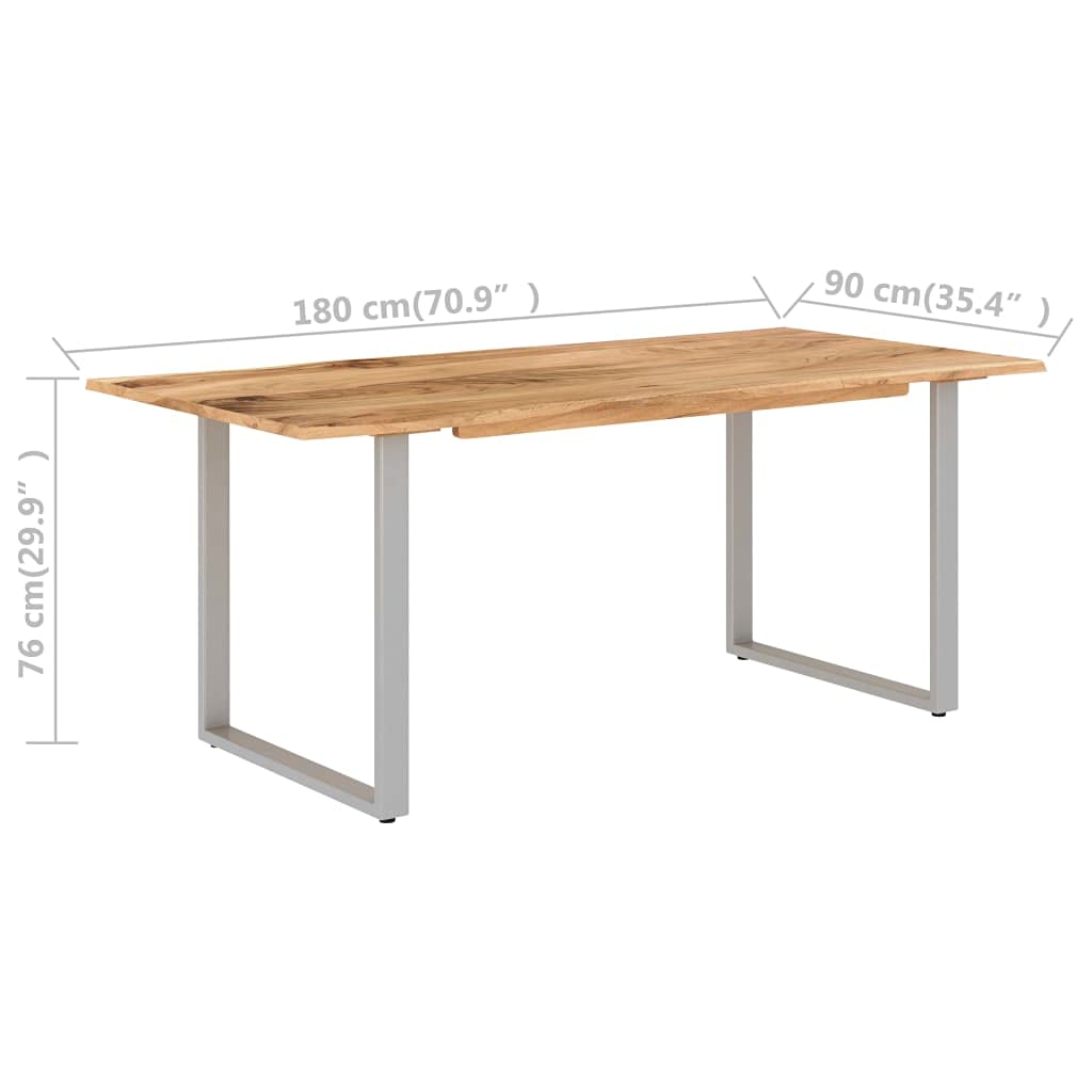 WHOPBXGAD Dining Table,Kitchen Tables, Wooden Dining Tables for Living Room, Dining Room, Bistro Tables,70.9"x35.4"x29.9" Solid Acacia Wood