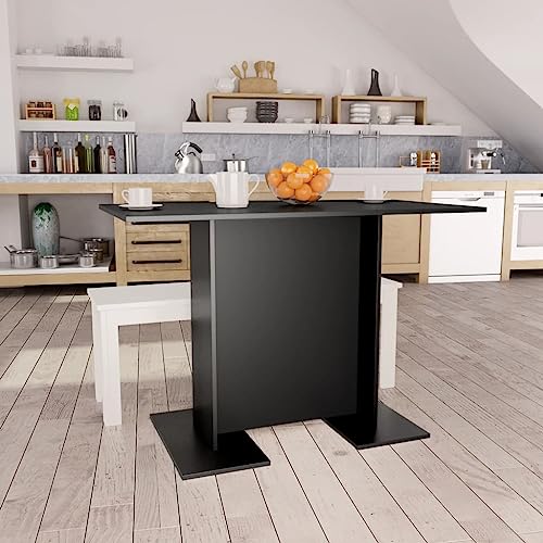 Modern Dining Table,Kitchen Table,Dinner Table Dining Room Home Furniture,Dining Table Black 43.3"x23.6"x29.5" Engineered Wood