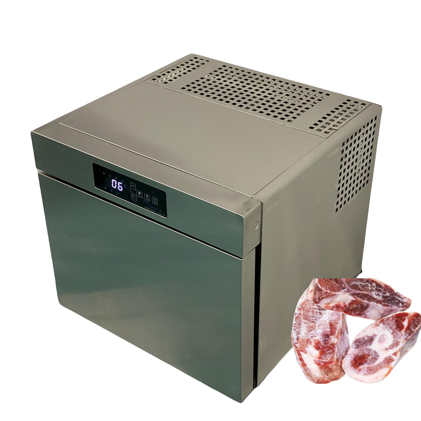 Commercial 1.13 Cu.ft Fast Instant Blast Freezer, Portable Refrigerator Quick Freezing Machine with Led Digital Panel, 290W Air Cooling Chest Freezer for Ice Cream, Frozen Food