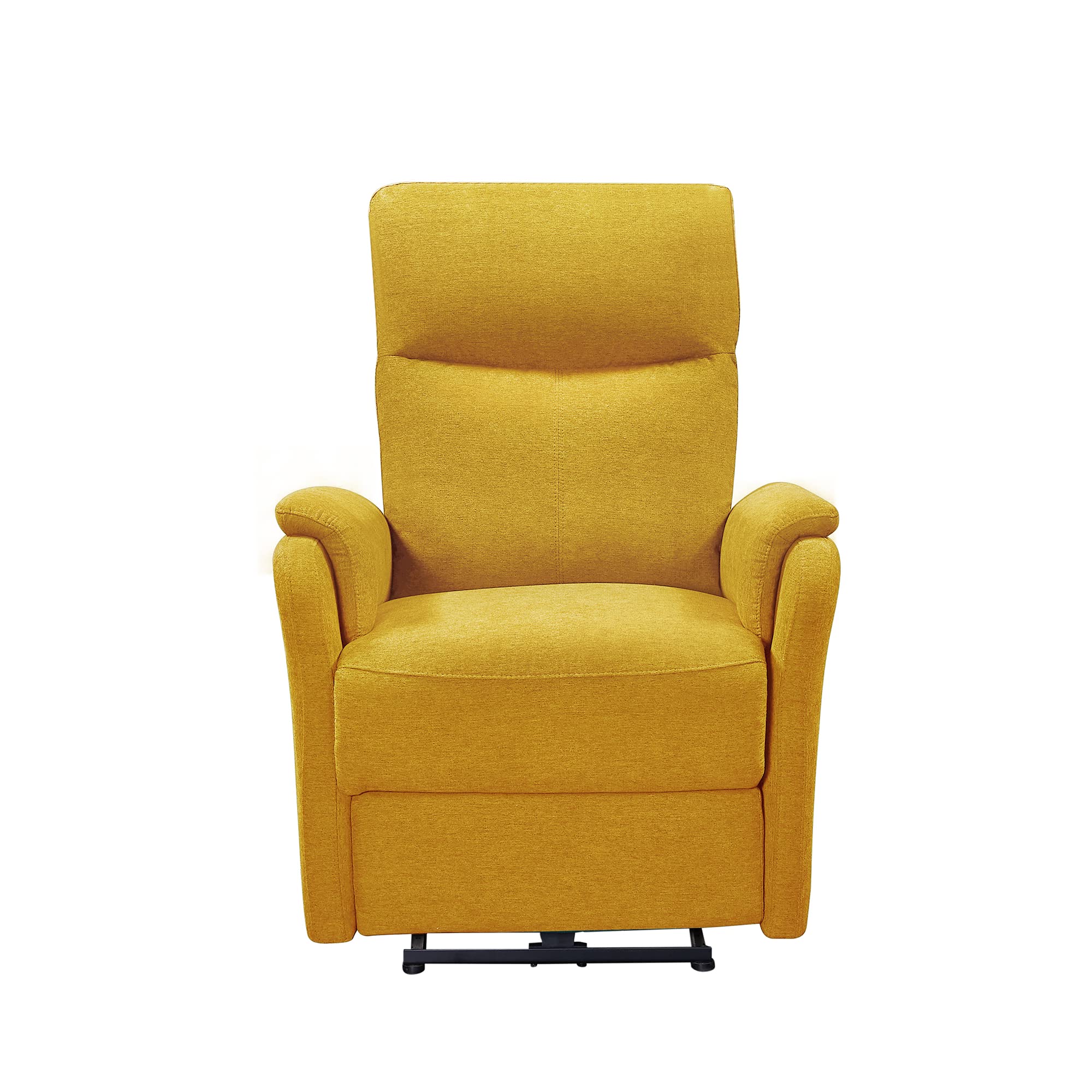 BEZAL Electric Power USB,Fabric Single Sofa, Home Theater Seating with Recliner Function,Ergonomic Lounge Chair for Small Room 35.4" D x 30" W x 39.8" H, Yellow