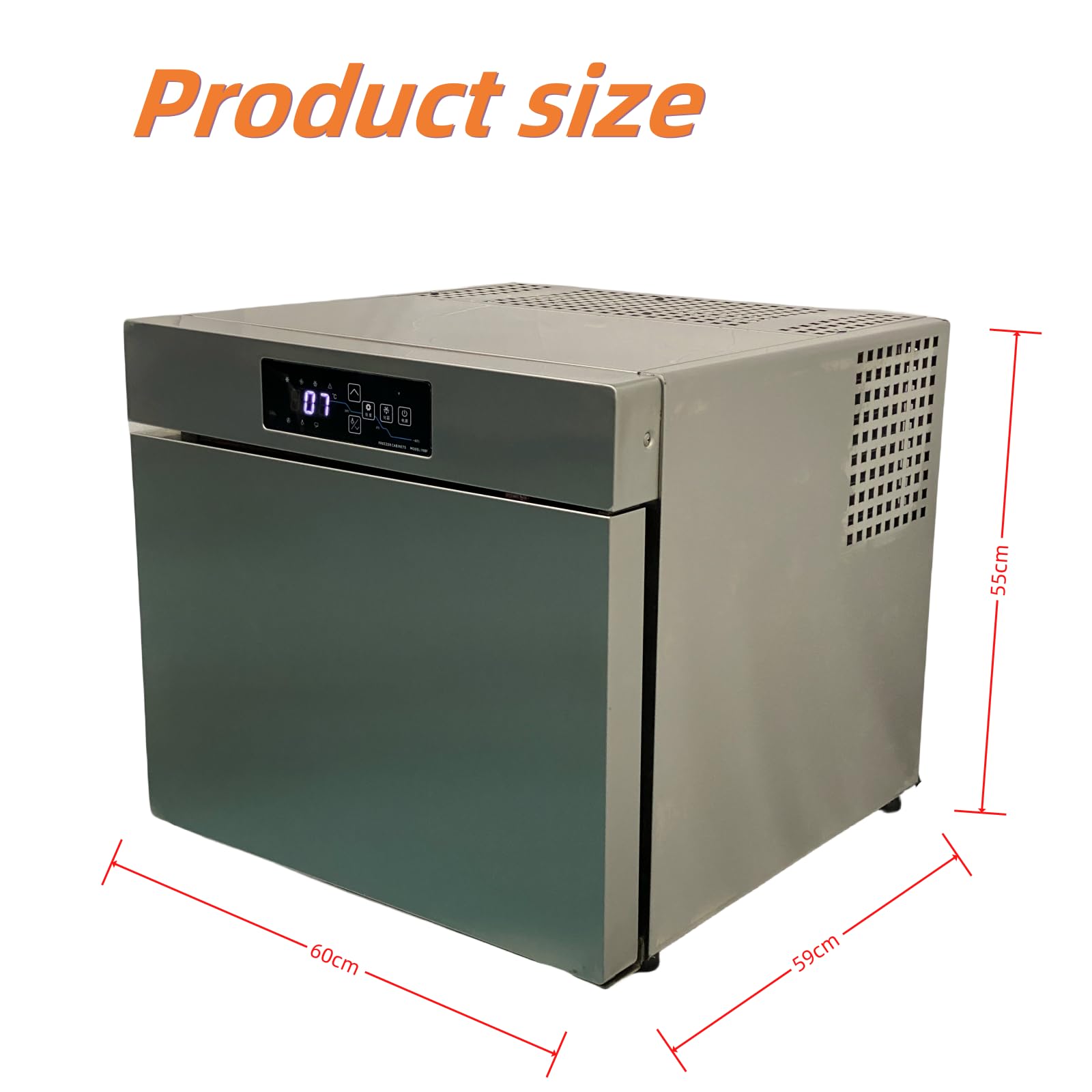 Commercial 1.13 Cu.ft Fast Instant Blast Freezer, Portable Refrigerator Quick Freezing Machine with Led Digital Panel, 290W Air Cooling Chest Freezer for Ice Cream, Frozen Food