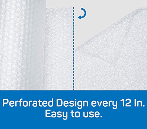 Bubble cushioning wrap 700 ft² (4 Rolls of 175 ft x 12" Wide) - 3/16" Small Bubble - Perforated Every 12''- With 10 Fragile stickers by Fresh Farm LLC