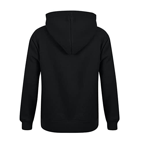 Ymosrh Pullover Hoodie Men, Mens Pullover Long Sleeve Cozy Sport Outwear Solid Color Hoodie With Pockets For Men Pullover Hoodie Big And Tall White Hoodies Blank Men's Sweatshirts (XXL, Black)