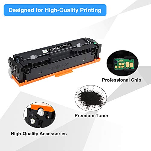 TRUE IMAGE Compatible Toner Cartridge Replacement for HP 202A CF500A 202X CF500X Color Pro MFP M281fdw M281cdw M254dw M254nw M281fdn M280nw M254 M281 202 Toner Ink Printer (Black, 2-Pack)