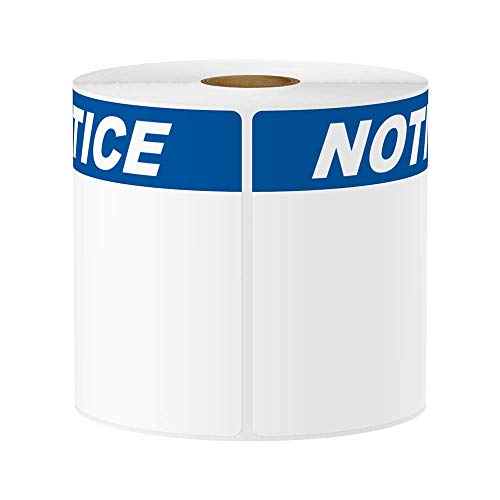 Premium Die-Cut Notice Labels for DuraLabel, LabelTac, VnM SignMaker, SafetyPro, Viscom and Others, 4" x 6", 200 Labels
