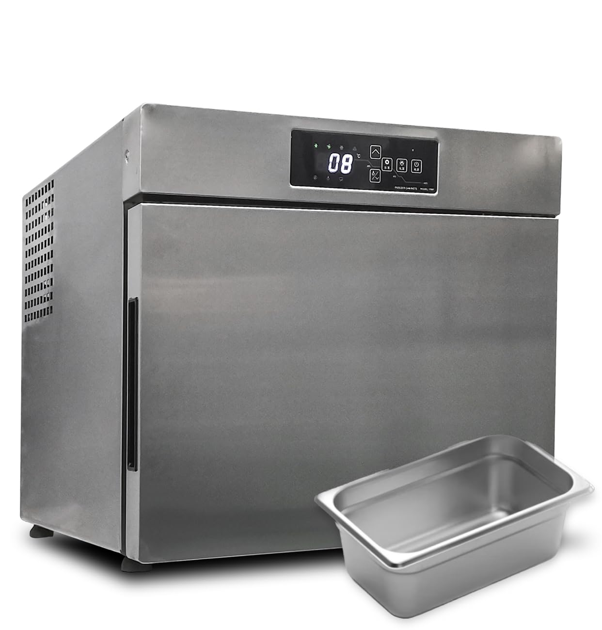 Commercial 1.13 Cu.ft Fast Instant Blast Freezer, Portable Refrigerator Quick Freezing Machine with Led Digital Panel, 290W Air Cooling Chest Freezer for Ice Cream, Frozen Food