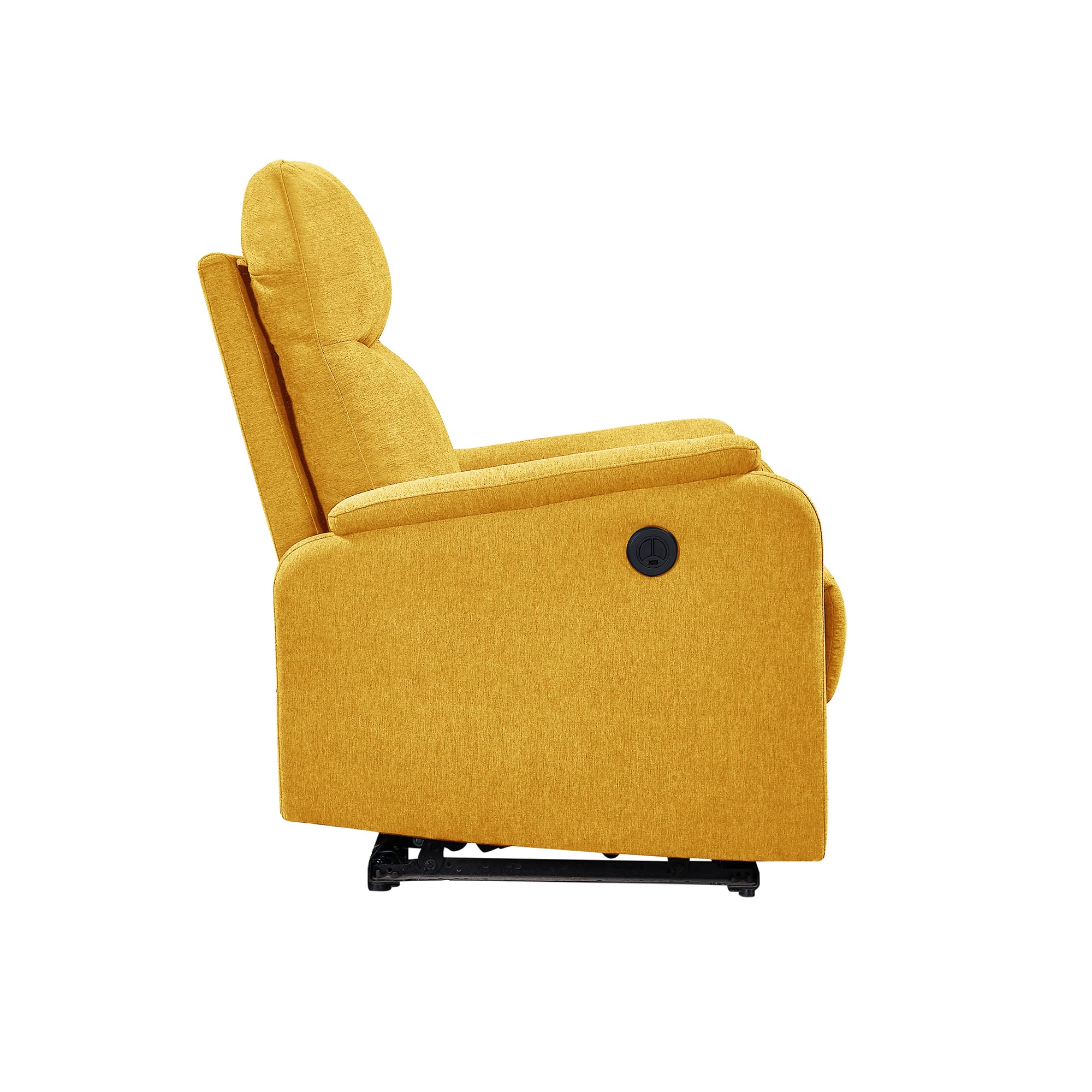BEZAL Electric Power USB,Fabric Single Sofa, Home Theater Seating with Recliner Function,Ergonomic Lounge Chair for Small Room 35.4" D x 30" W x 39.8" H, Yellow
