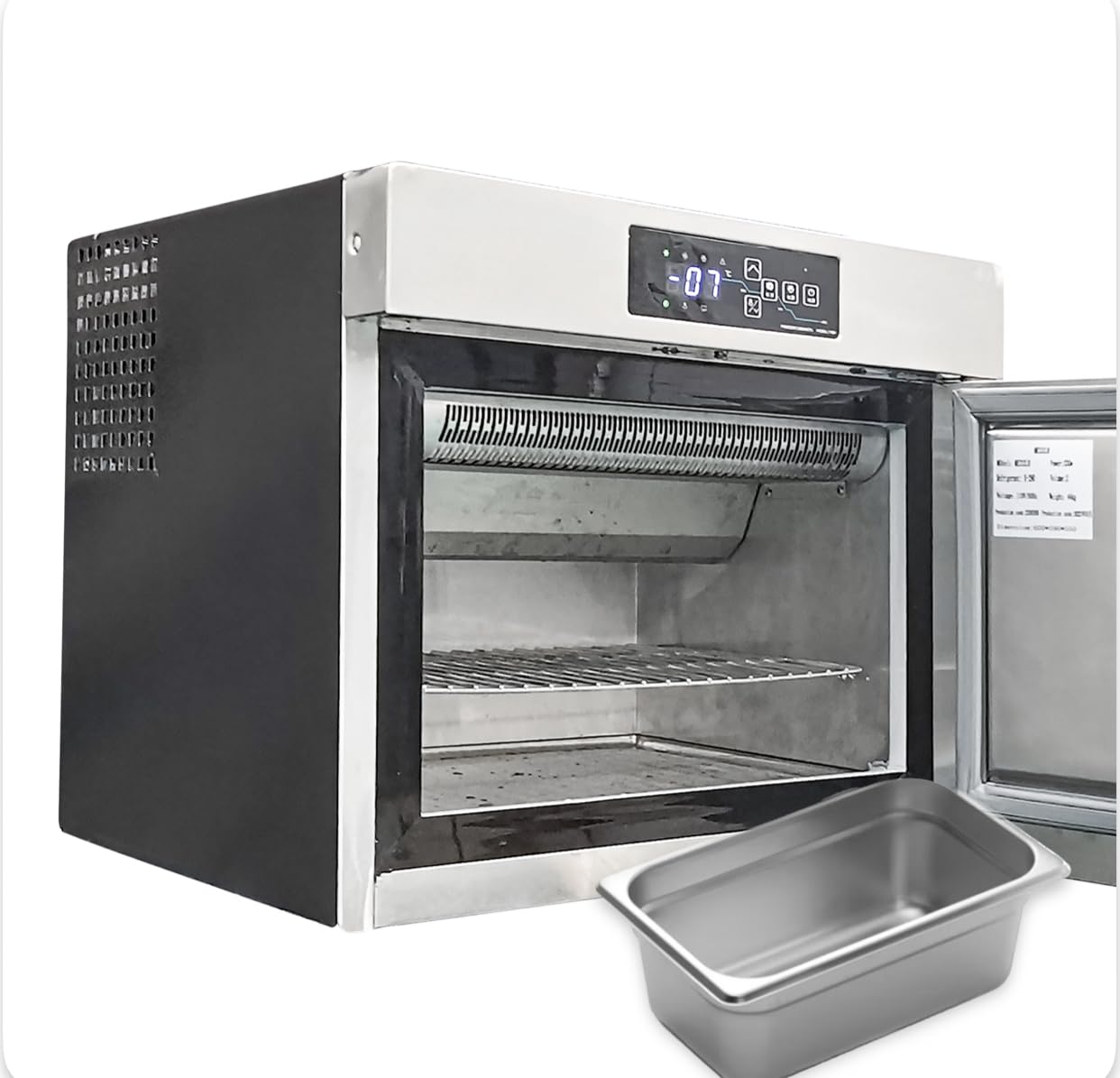 Commercial 1.13 Cu.ft Fast Instant Blast Freezer, Portable Refrigerator Quick Freezing Machine with Led Digital Panel, 290W Air Cooling Chest Freezer for Ice Cream, Frozen Food
