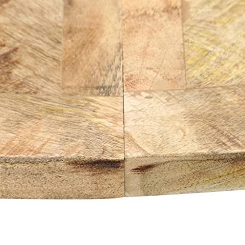 ULUYYUC Dining Table Round 47.2"x29.9" Solid Mango Wood,Multifunctional Party Table Kitchen Tables Living Room Furniture Outdoor Table for Living Room, Kitchen, Backyard, Wedding