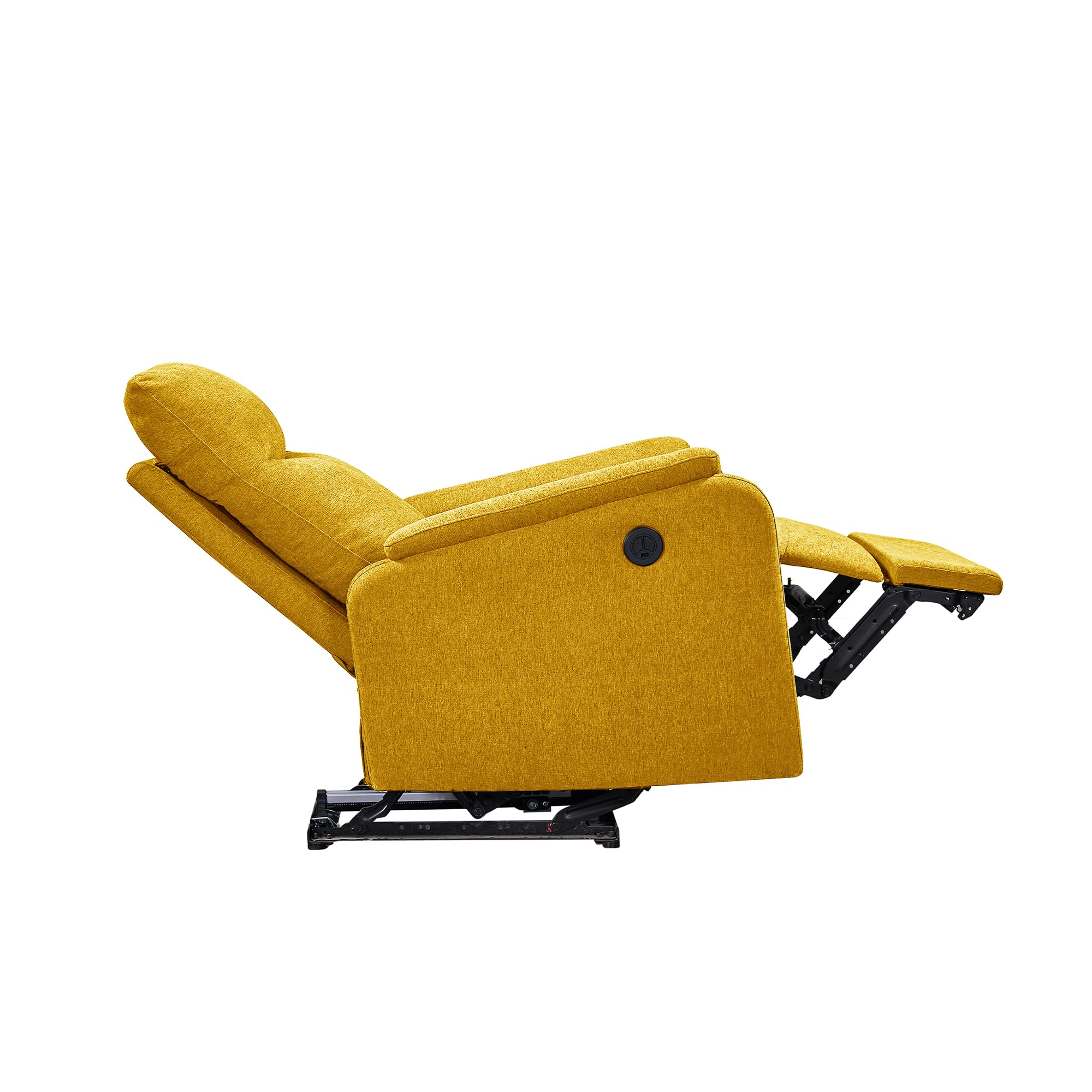 BEZAL Electric Power USB,Fabric Single Sofa, Home Theater Seating with Recliner Function,Ergonomic Lounge Chair for Small Room 35.4" D x 30" W x 39.8" H, Yellow