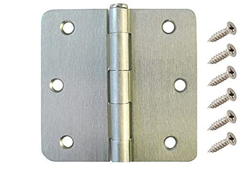 UYSB 25 Pack 3.5" Interior Door Hinges with 1/4" Radius Hinge Door-Hinges Door Hinges Door Hinges Kitchen Cabinet Hinges Hinges for Kitchen cabinets Door Hinge Door Hardware Cabinet Hinge Hinges