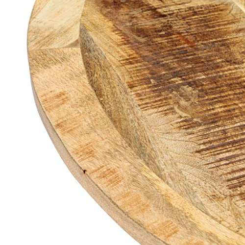 ULUYYUC Dining Table Round 47.2"x29.9" Solid Mango Wood,Multifunctional Party Table Kitchen Tables Living Room Furniture Outdoor Table for Living Room, Kitchen, Backyard, Wedding