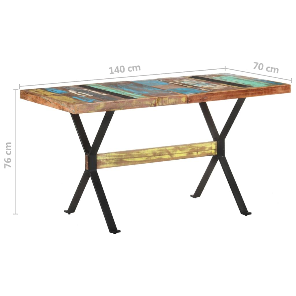 AJSEOYBS Large Dining Table,Industrial Rustic Kitchen Dining Room Table, Dinner Table for Kitchen, Living Room,Dining Table 55.1"x27.6"x29.9" Solid Reclaimed Wood