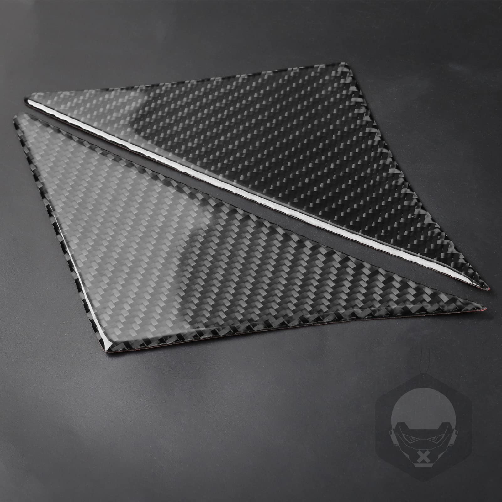 PJFUS Real Premium Carbon Fiber Car Window A-Pillar Triangle Panel Anti-Collision Cover Soft Sticker Compatible with Toyota Supra GR A90 A91 MK5 2019-2022 Auto Exterior Trim Accessories Black 4pcs