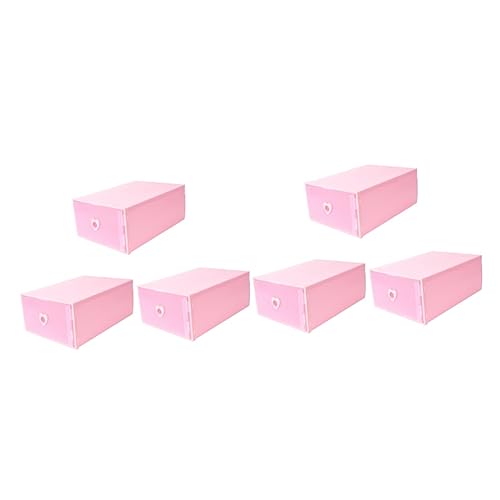 INOOMP 6 Pcs Shoe Storage Box Shoe Box Loafers Drawer Storage Cabinet Socks Container Sneakers Storage Case Toys Container Underwear Organizer Department Store Men and Women Clothing