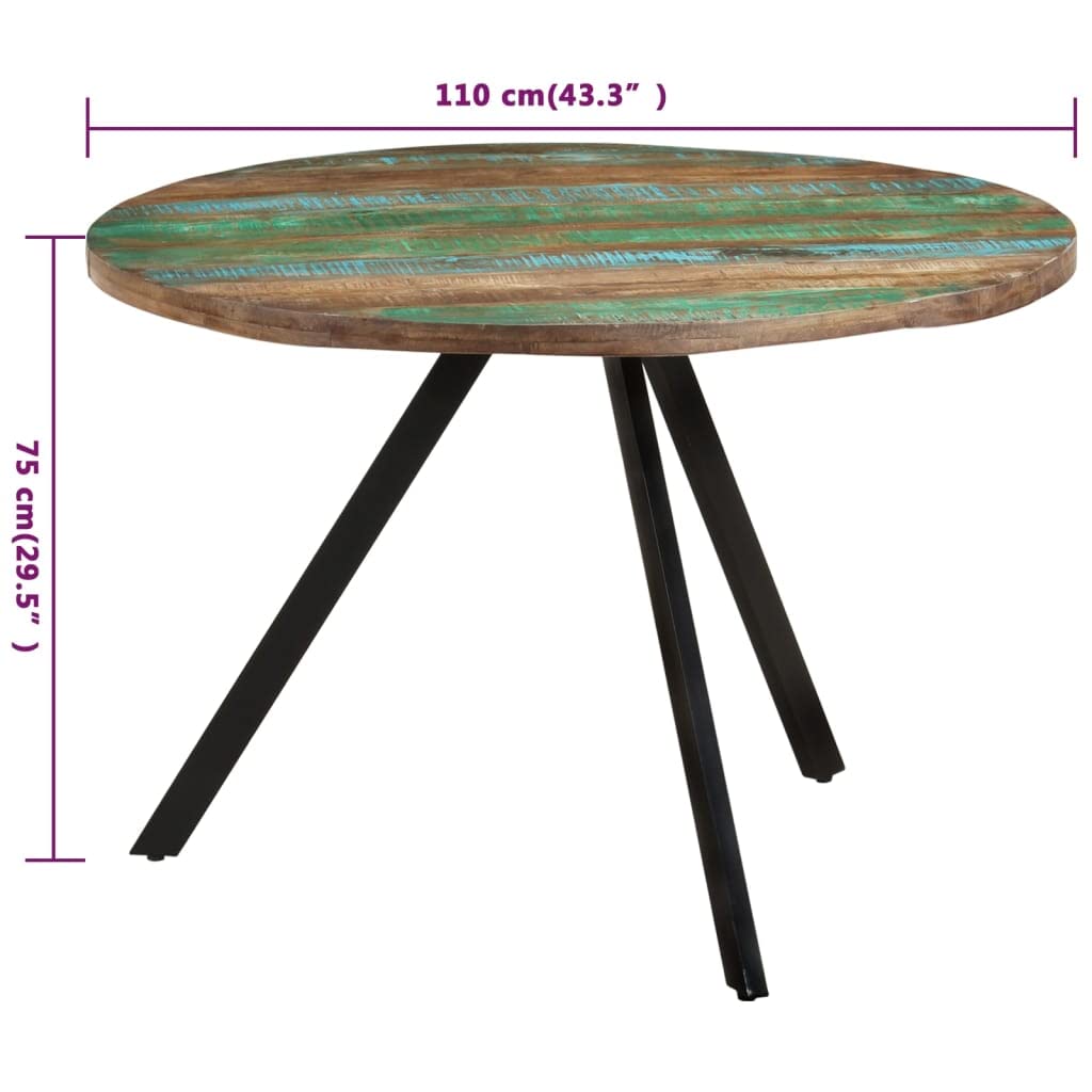 WHOPBXGAD Dining Table,Wooden Kitchen Table, Dining Room Counter Suitable for Small Spaces, Flats, Bars, Restaurants,43.3"x29.5" Solid Wood Reclaimed