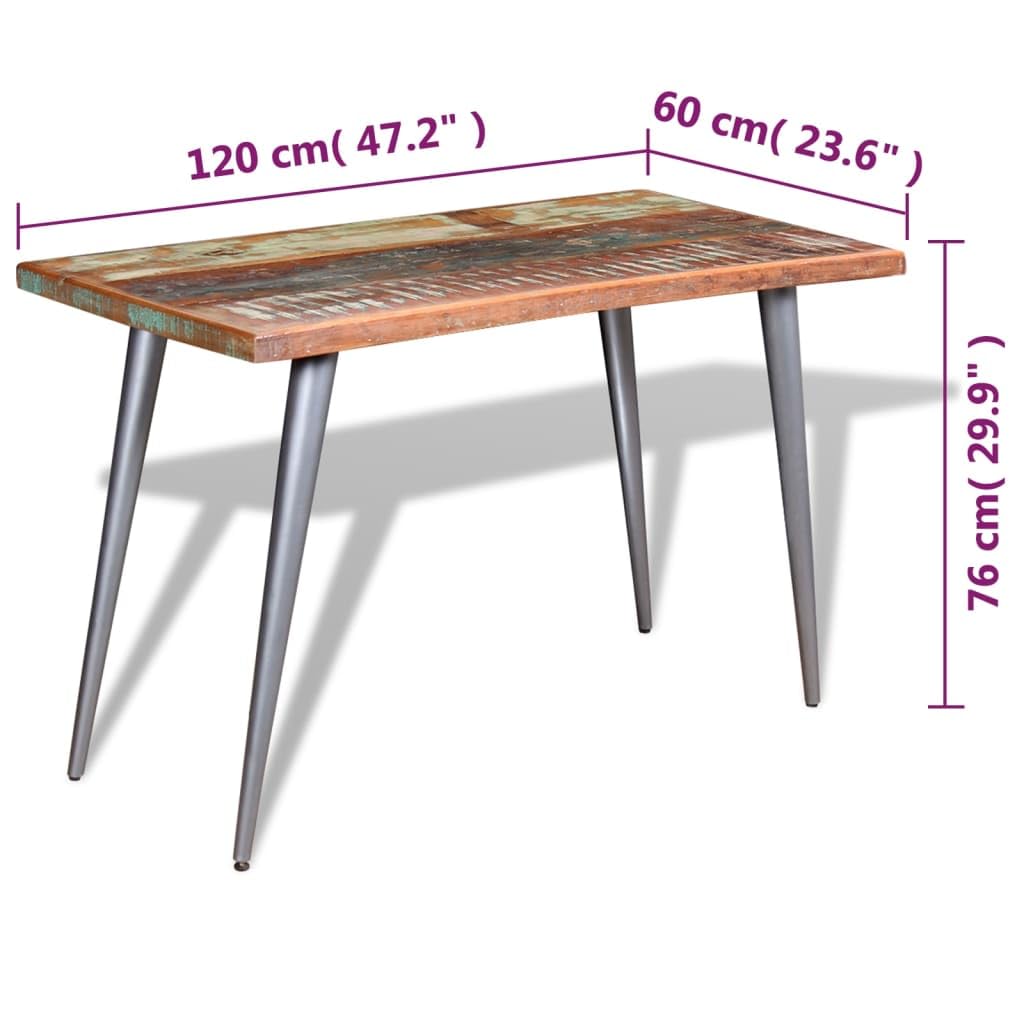ULUYYUC Dining Table Solid Reclaimed Wood 47.2"x23.6"x30",Multifunctional Party Table Kitchen Tables Living Room Furniture Outdoor Table for Living Room, Kitchen, Backyard, Wedding