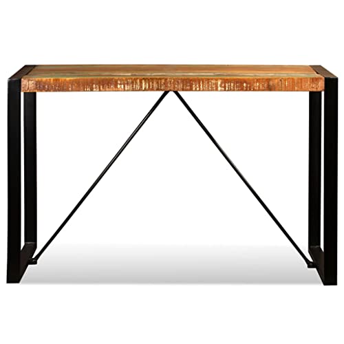 ULUYYUC Dining Table Solid Reclaimed Wood 47.2",Office Desks Patio Table Party Table Kitchen Tables Kitchen Furniture Outdoor Table for Living Room bar Bistro Kitchen Island