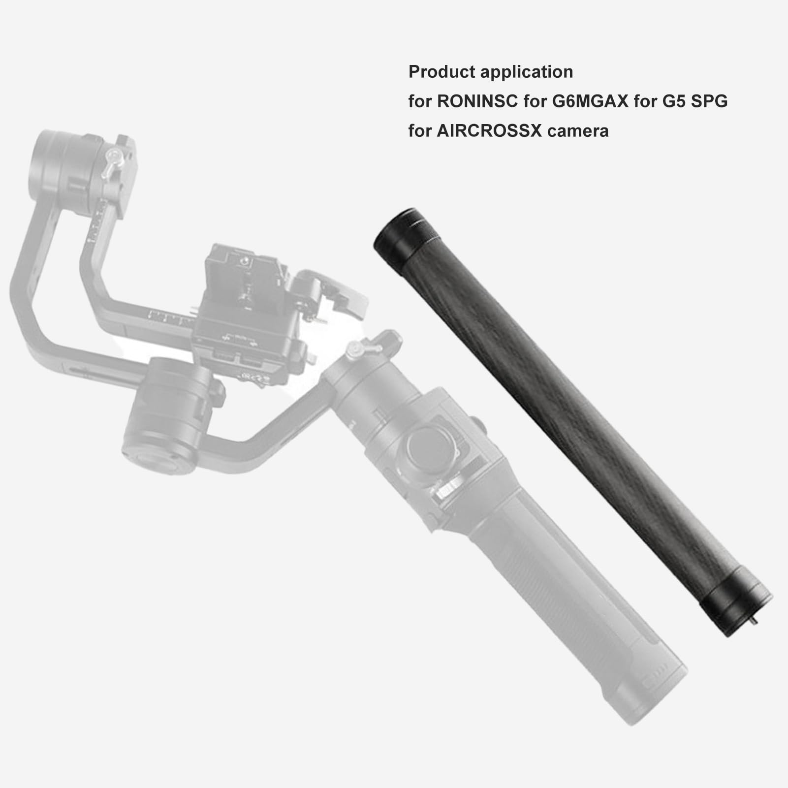 Tripod Extension, 9.8in Camera Mount Extender Rod with 1/4 in 3/8in Screw, Carbon Fiber Tripod Center Column Extension for RONINSC for G6MGAX G5 SPG for AIRCROSSX Camera