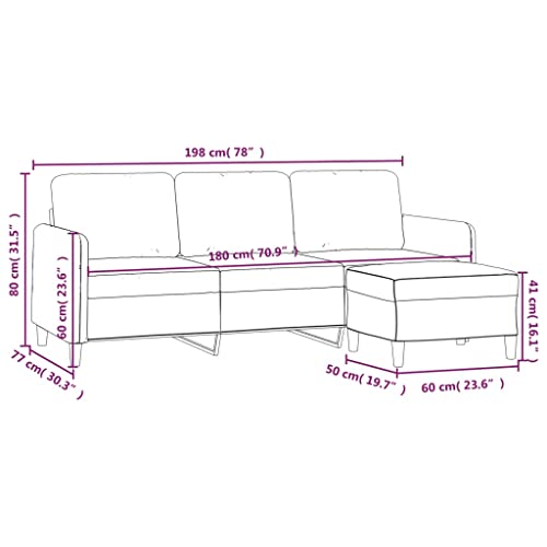 ULUYYUC Sofa Chair,Lounge Sofa Modern Sofa Funky Sofa Guest Sofa with Chaise Suitable for Living Room Apartment Home Office with Footstool Light Gray 23.6" Fabric