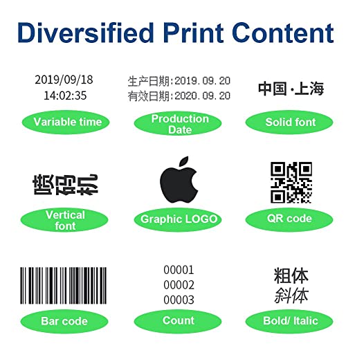 Online Inkjet Printer 5inch Touch Screen Automatic Code Printing Machine Print Logo QR Code Barcode for Assembly Line (12.7mm)