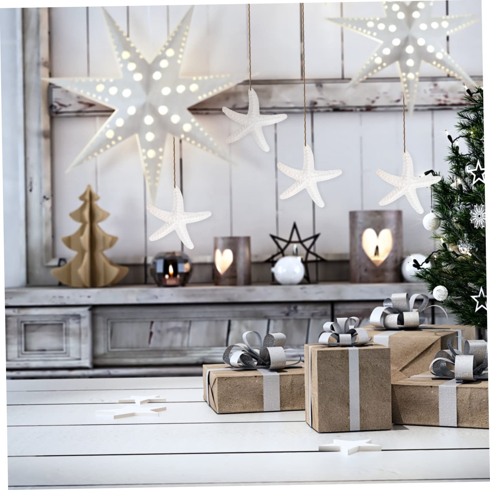 60 Pcs Ornaments Delicate Star Pendant Resin Star Pendant Resin Wall Decoration Decorative Sea Star DIY Resin Wall Art Craft Wall Sea Star Decorations DIY Home Decor