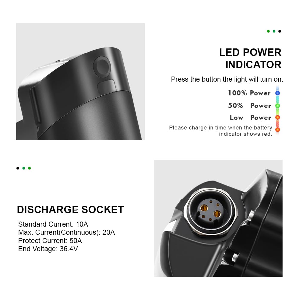 Yose Power Electric Bike Battery 48V 14Ah for Soltera Pace 500.2/500.3/500.3 Step-Through E-Bikes Ebike Battery for 250W 300W 500W 700W Motor (Without Charger)