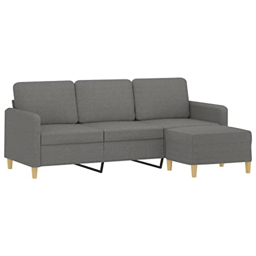 ULUYYUC Sofa Chair,Lounge Sofa Modern Sofa Funky Sofa Guest Sofa with Chaise Suitable for Living Room Apartment Home Office with Footstool Light Gray 23.6" Fabric