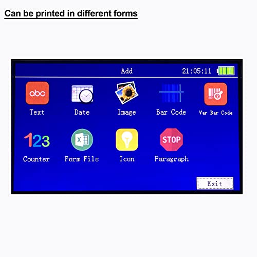 Online Inkjet Printer 5inch Touch Screen Automatic Code Printing Machine Print Logo QR Code Barcode for Assembly Line (12.7mm)