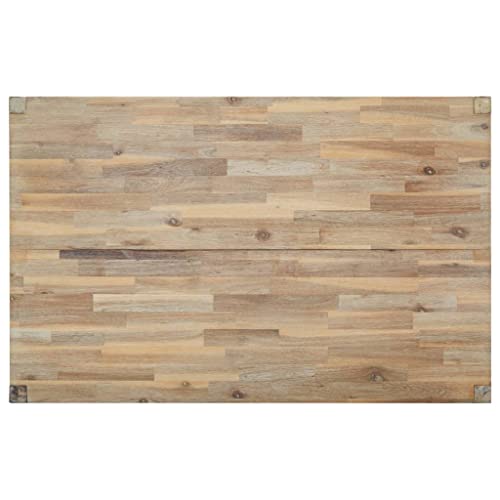 WHOPBXGAD Dining Table,Wooden Dining Table, Kitchen Table, Easy to Assemble Suitable for Small Spaces, Flats, Bars, Restaurants,47.2"x27.6"x29.5" Solid Acacia Wood