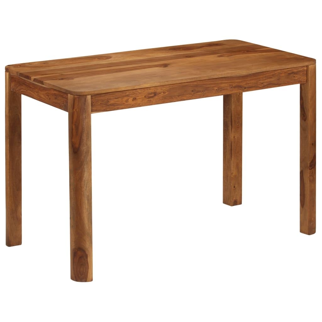 WHOPBXGAD Dining Table,Industrial Restaurant Counter, Wooden Kitchen Table, Easy to Assemble Suitable for Small Spaces, Flats, Bars,Solid Sheesham Wood 47.2"x23.6"x29.9"