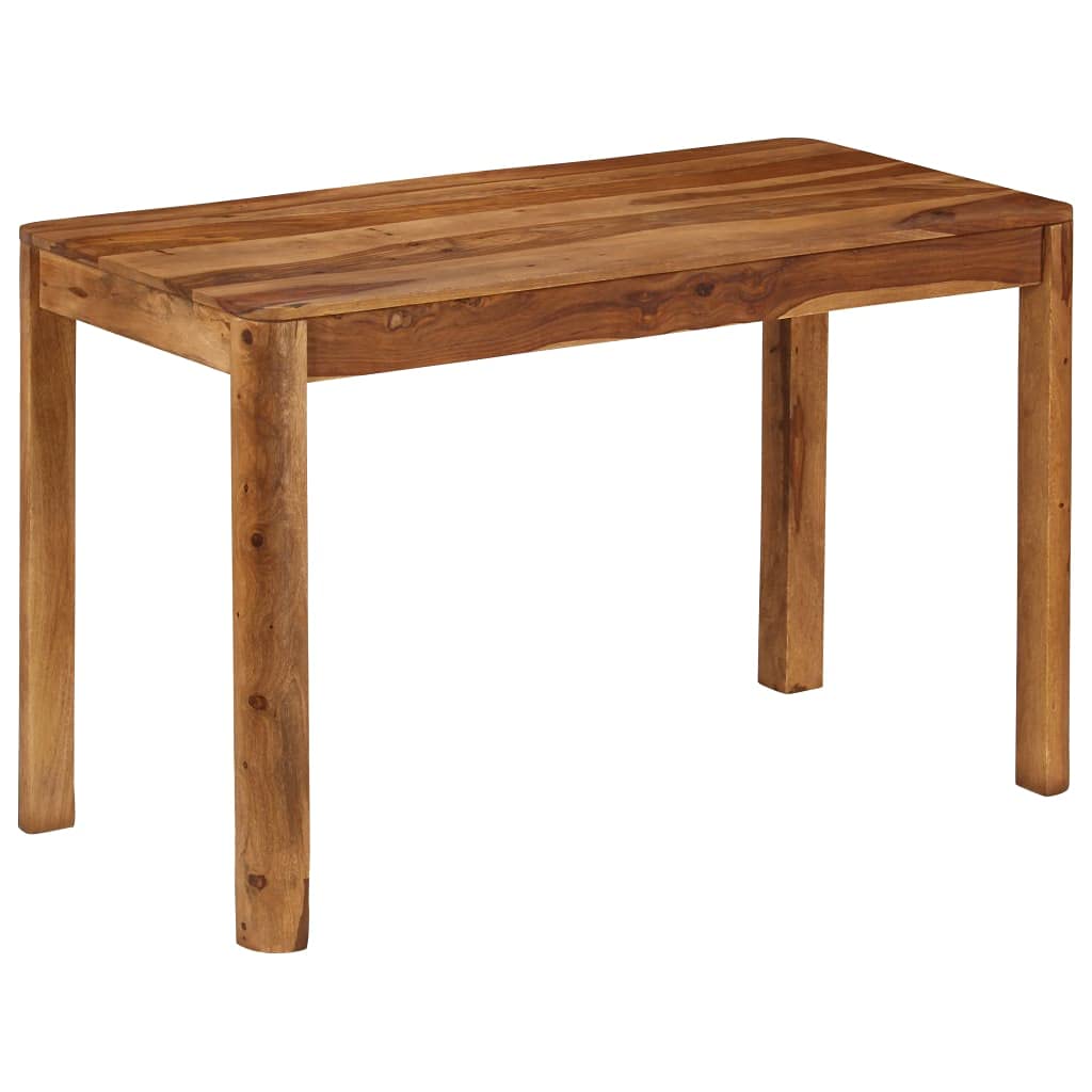 WHOPBXGAD Dining Table,Industrial Restaurant Counter, Wooden Kitchen Table, Easy to Assemble Suitable for Small Spaces, Flats, Bars,Solid Sheesham Wood 47.2"x23.6"x29.9"