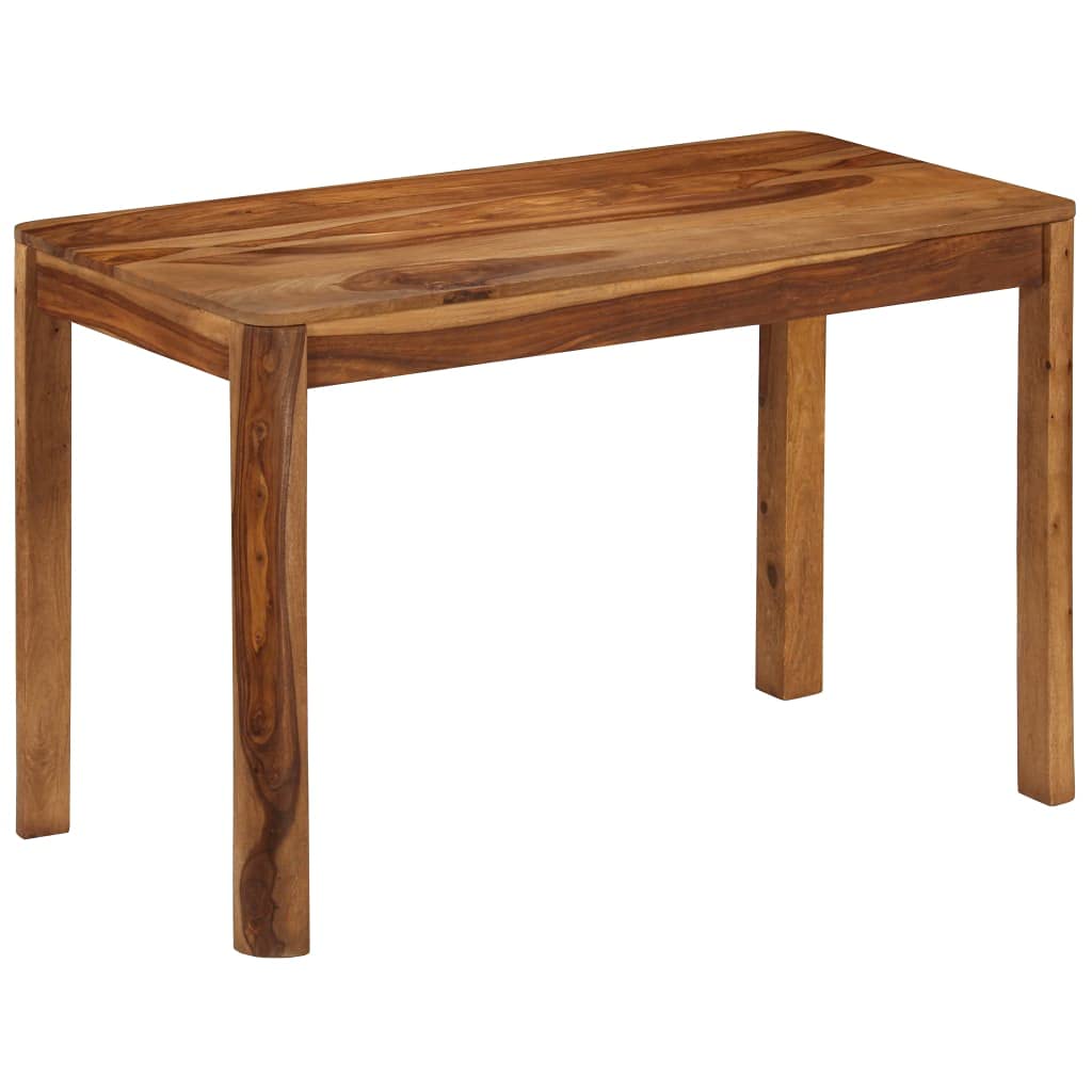 WHOPBXGAD Dining Table,Industrial Restaurant Counter, Wooden Kitchen Table, Easy to Assemble Suitable for Small Spaces, Flats, Bars,Solid Sheesham Wood 47.2"x23.6"x29.9"