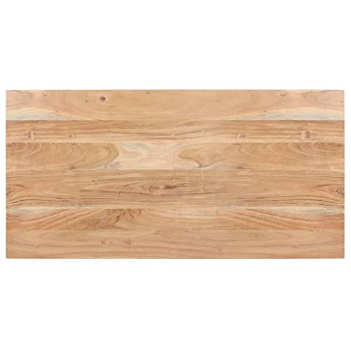 ULUYYUC Dining Table 47.2"x23.6"x29.9" Solid Acacia Wood,Office Desks Party Table Kitchen Tables Kitchen Furniture Outdoor Table for Living Room, Kitchen, Backyard, Wedding,Office