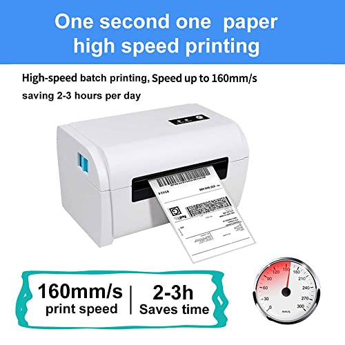 XXXDXDP Thermal Label Printer for 4x6 Shipping Package Label Maker 160mm/s High Speed Thermal Sticker Printer Max.110mm Paper Width