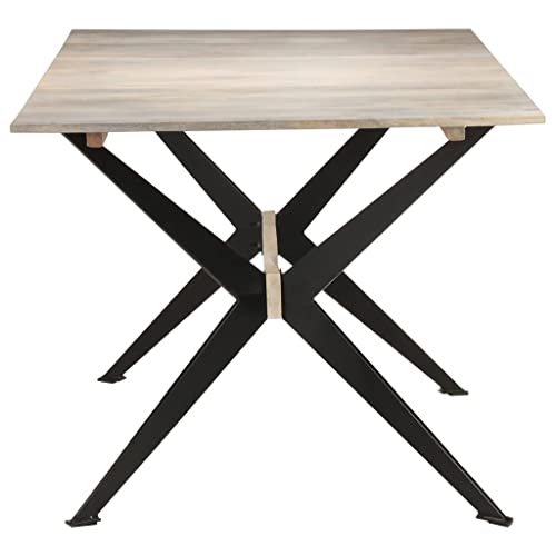 ULUYYUC Dining Table 70.9"x35.4"x29.9" Solid Mango Wood,Multifunctional Party Table Kitchen Tables Living Room Furniture Outdoor Table for Living Room, Kitchen, Backyard, Wedding
