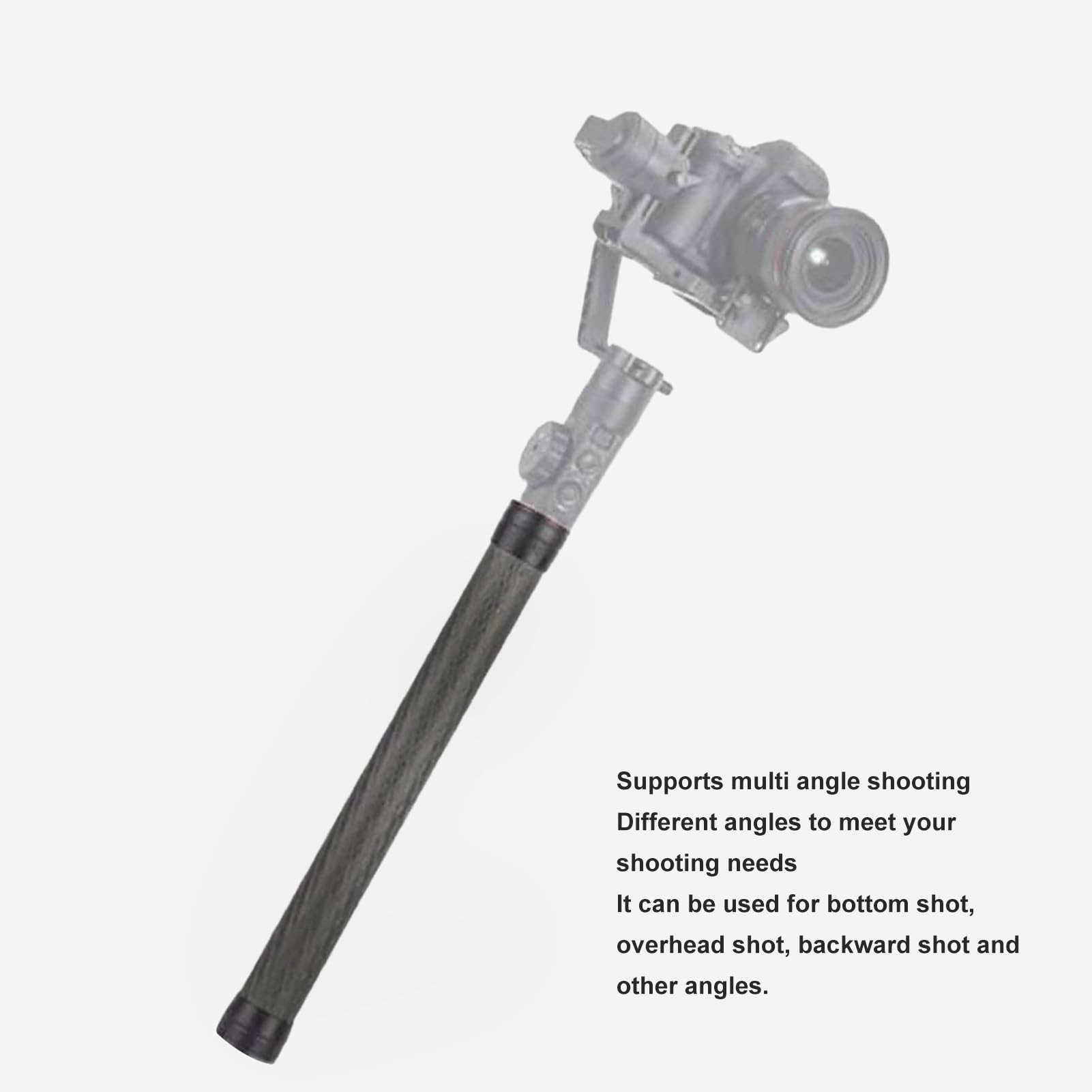 Tripod Extension, 9.8in Camera Mount Extender Rod with 1/4 in 3/8in Screw, Carbon Fiber Tripod Center Column Extension for RONINSC for G6MGAX G5 SPG for AIRCROSSX Camera