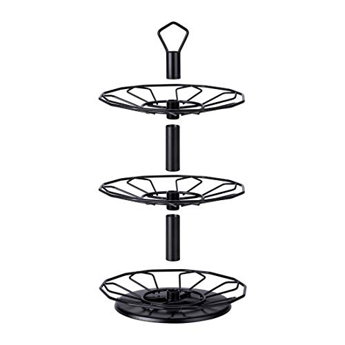 Flagship K cup Holder Carousel 3 Tier for Keurig Pod Holder Metal DIY Install Small for K-cup Storage Stand 21 K Pod Storage