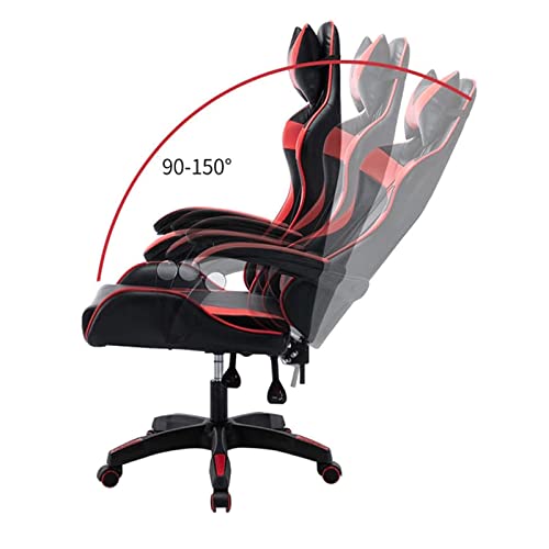 Comfort Office Chair Office Chair Ergonomic Desk Chair Height Adjustable Computer Chair Comfortable Armrest Gaming Chair Home Executive Chairs Firm Seat Cushion (Black+White)