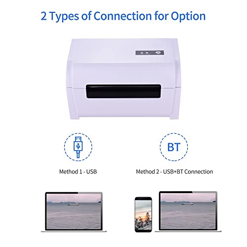 XXXDXDP Thermal Label Printer for 4x6 Shipping Package Label Maker 160mm/s High Speed Thermal Sticker Printer Max.110mm Paper Width