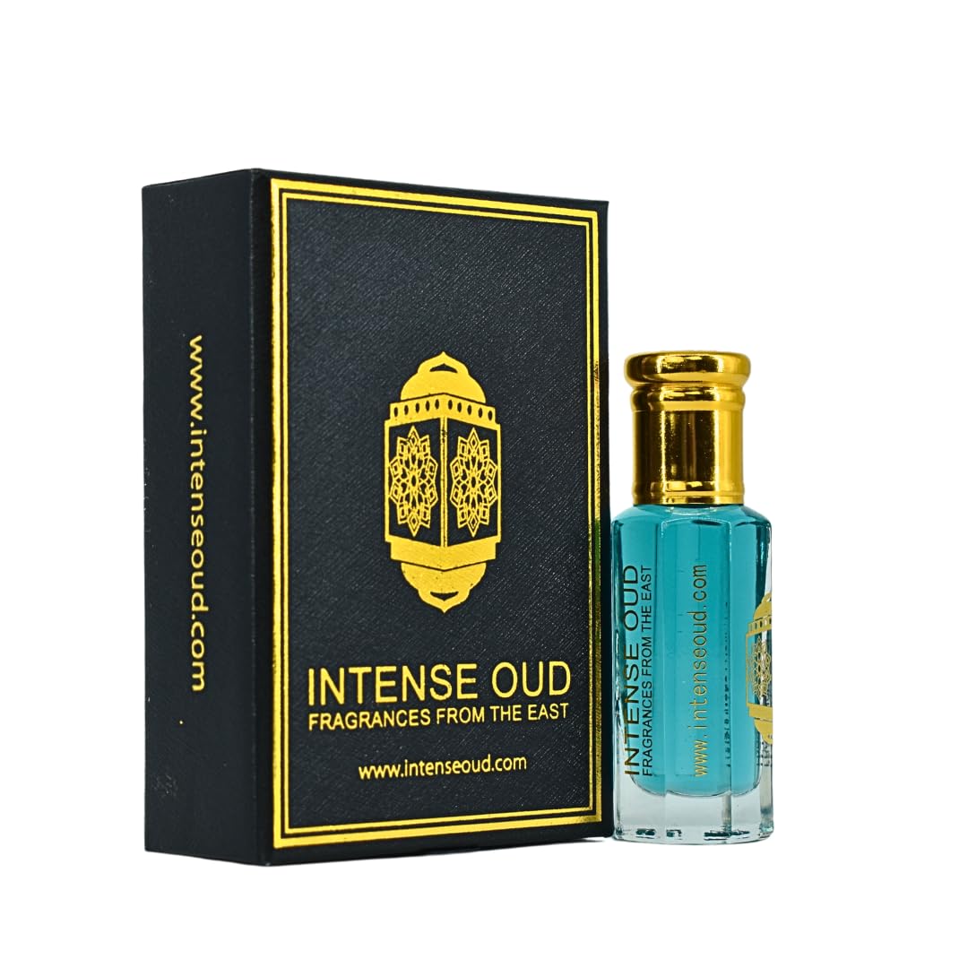 INTENSE OUD Simple Aura Sauv Arabian Perfume Oil for Men, Long Lasting Alcohol-Free Concentrated Fragrance, 12ml (0.40 oz) in Black Gift Box, Bergamot & Vanilla Notes