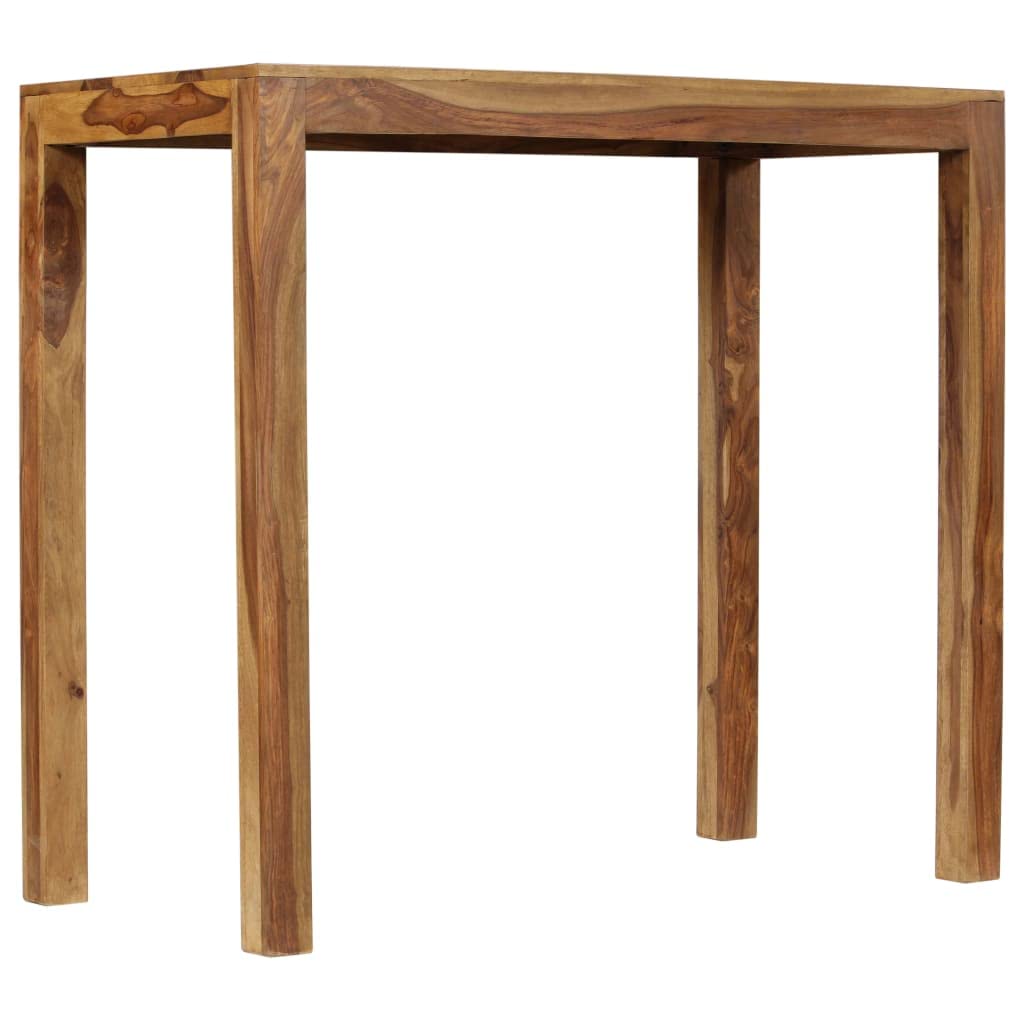 WHOPBXGAD Bar Table,Kitchen Table, Dining Room Counter, Easy to Assemble Suitable for Small Spaces, Flats, Bars, Restaurants,Solid Sheesham Wood 46.4"x23.6"x42.1"